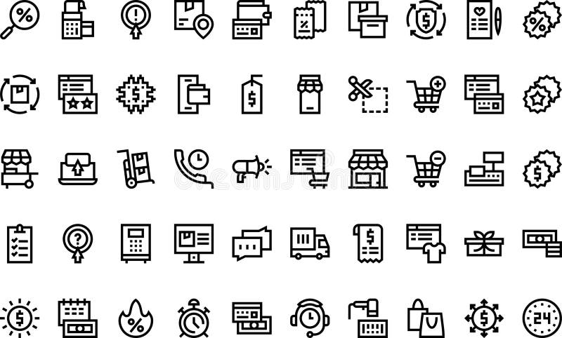 Commerce Icons High-Quality Vector Icons Collection with Editable ...