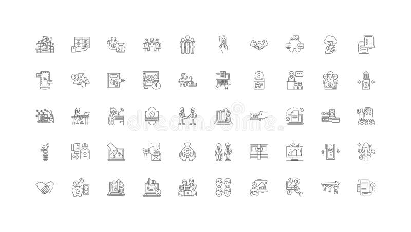 Commerce Ideas, Linear Icons, Line Signs Set, Vector Collection Stock ... Commerce Ideas, Linear Icons, Line Signs Set, Vector Collection Stock ...