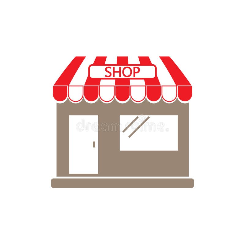Commerce, Shop, Store Icon. Vector Illustration. Building Stock ...