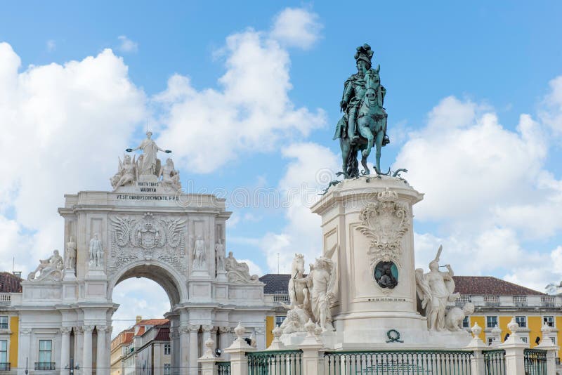 Commerce square at Lisbon stock photo. Image of square - 33248346