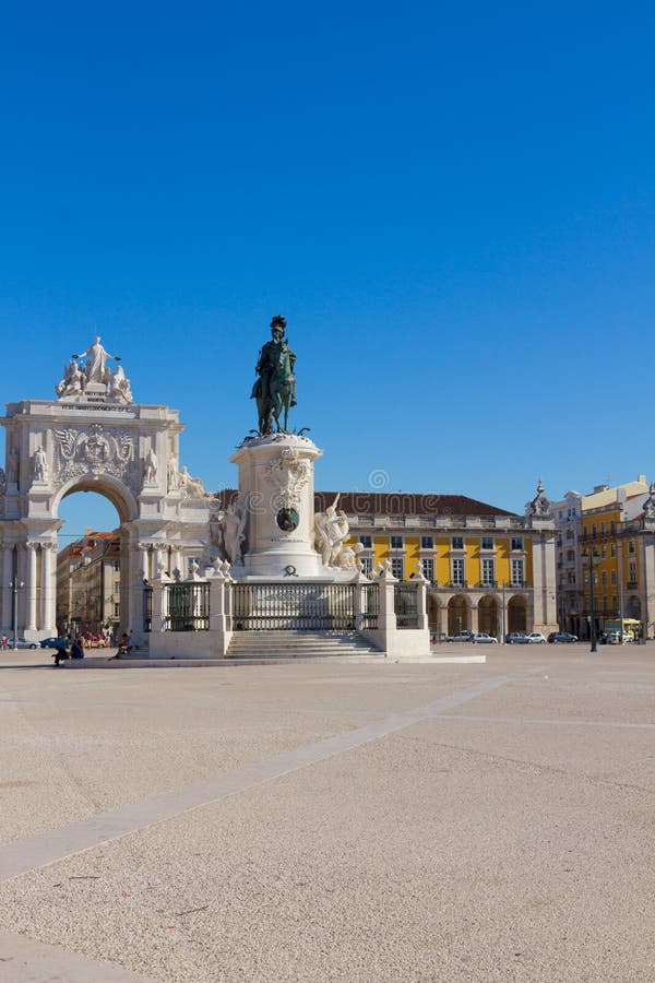 Commerce Square in Lisbon, Portugal Stock Image - Image of lisboa ...