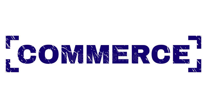Scratched Textured COMMERCE Stamp Seal Inside Corners Stock Vector ...
