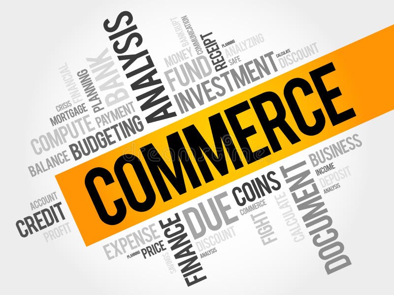 COMMERCE word cloud stock illustration. Illustration of internet ...