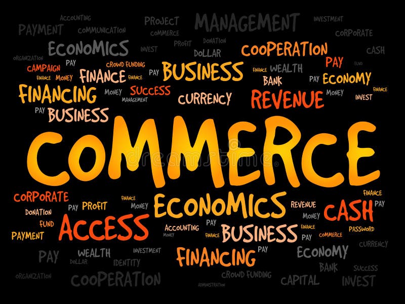 COMMERCE word cloud stock illustration. Illustration of internet ...