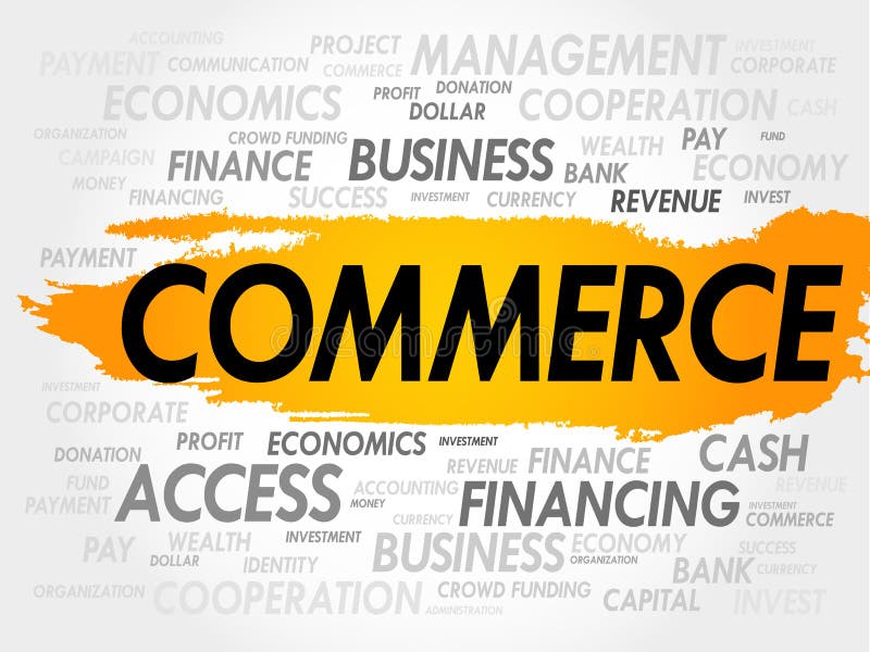 COMMERCE word cloud stock illustration. Illustration of graphic - 200311907