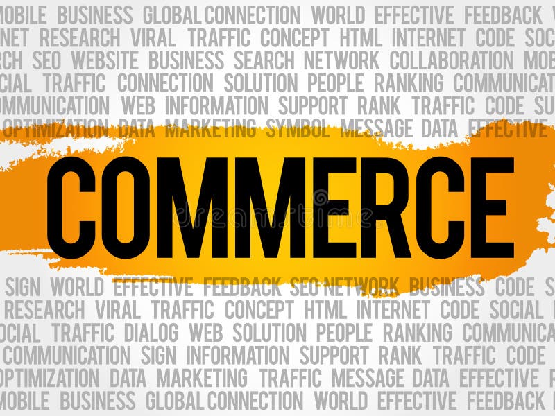 COMMERCE word cloud stock illustration. Illustration of graphic - 200311907