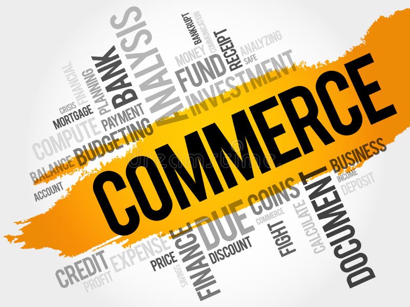 COMMERCE word cloud stock illustration. Illustration of internet ...