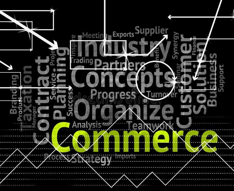 COMMERCE word cloud stock illustration. Illustration of internet ...
