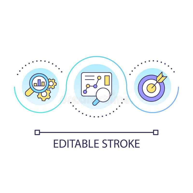 Commercial Achievements Analytics Loop Concept Icon Stock Vector ...