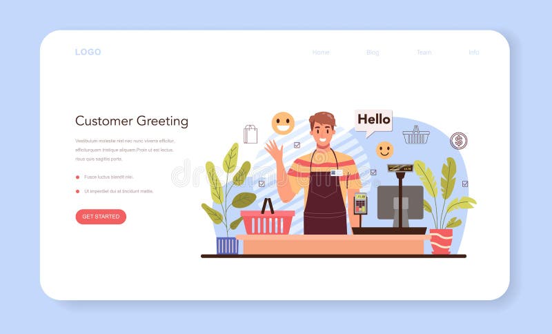 Commercial Activities Process Web Banner or Landing Page Stock Vector ...