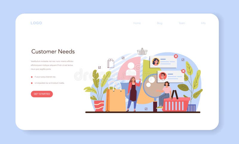 Commercial Activities Process Web Banner or Landing Page Stock Vector ...