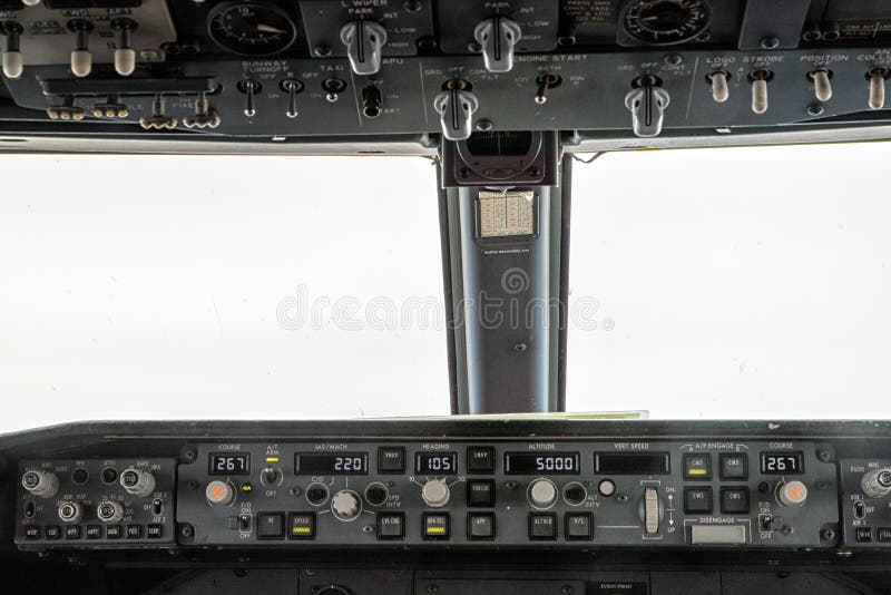 Aircraft Control Panel stock photo. Image of closeup - 102785406