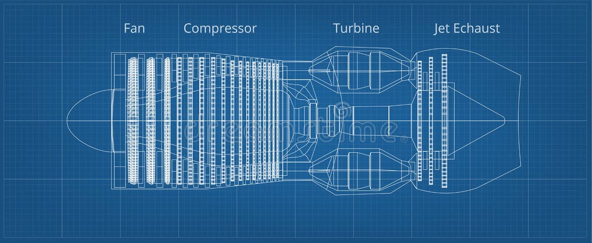 Jet Engine Blueprint Stock Illustrations – 1,125 Jet Engine Blueprint ...