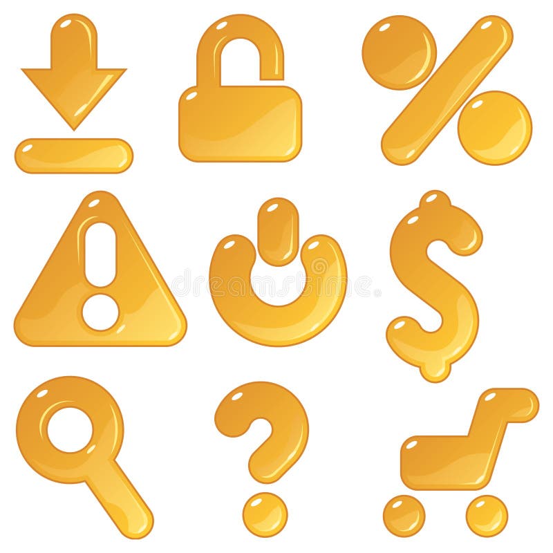 Commercial amber icons stock vector. Illustration of business - 9402462