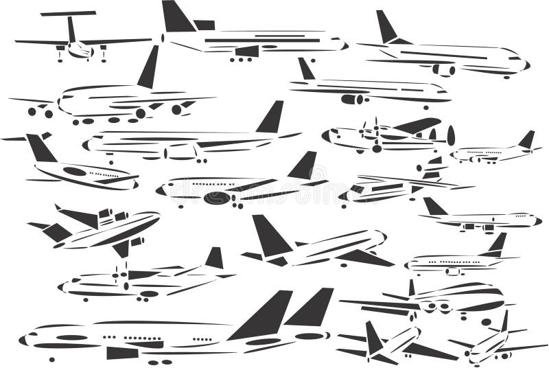 Commercial Aviation stock vector. Illustration of drawing - 6890131