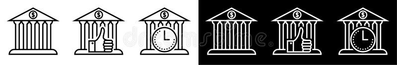 Commercial Bank Line Icons, Signs, Vector Set, Linear Concept, Outline Illustration Stock Vector ...