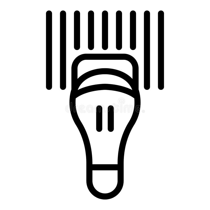 Hand Holding Barcode Scanner Drawing Vintage Style Black and White Clip ...