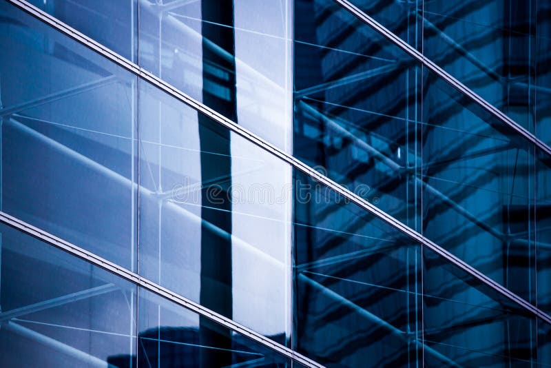 Commercial Building Close Up Stock Image - Image of futuristic, blue ...