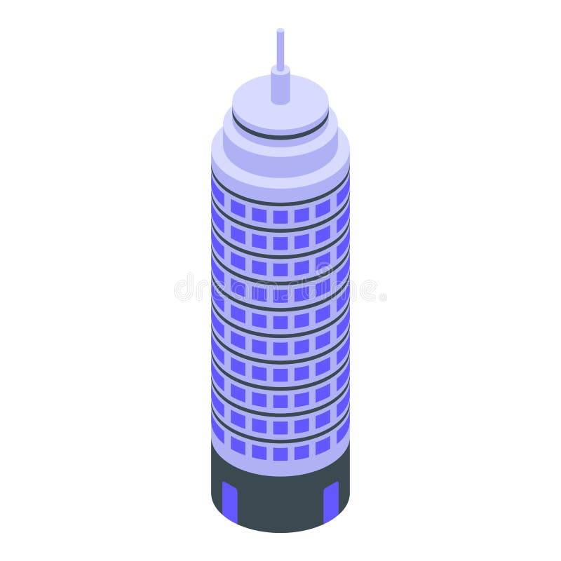 Low-rise Building Icon, Isometric 3d Style Stock Vector - Illustration ...