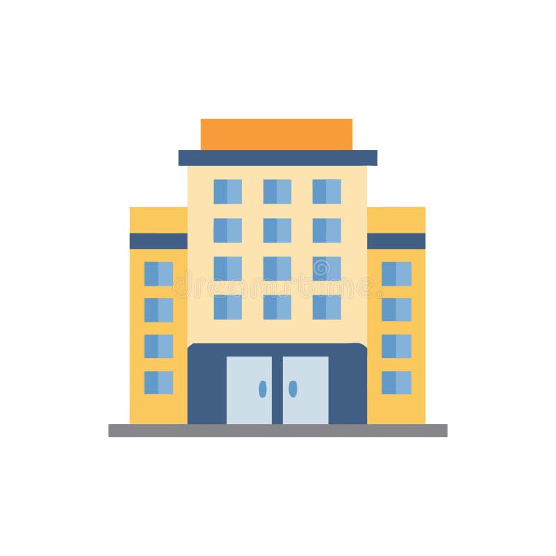 Commercial Building Icon for Retail Spaces Stock Illustration ...