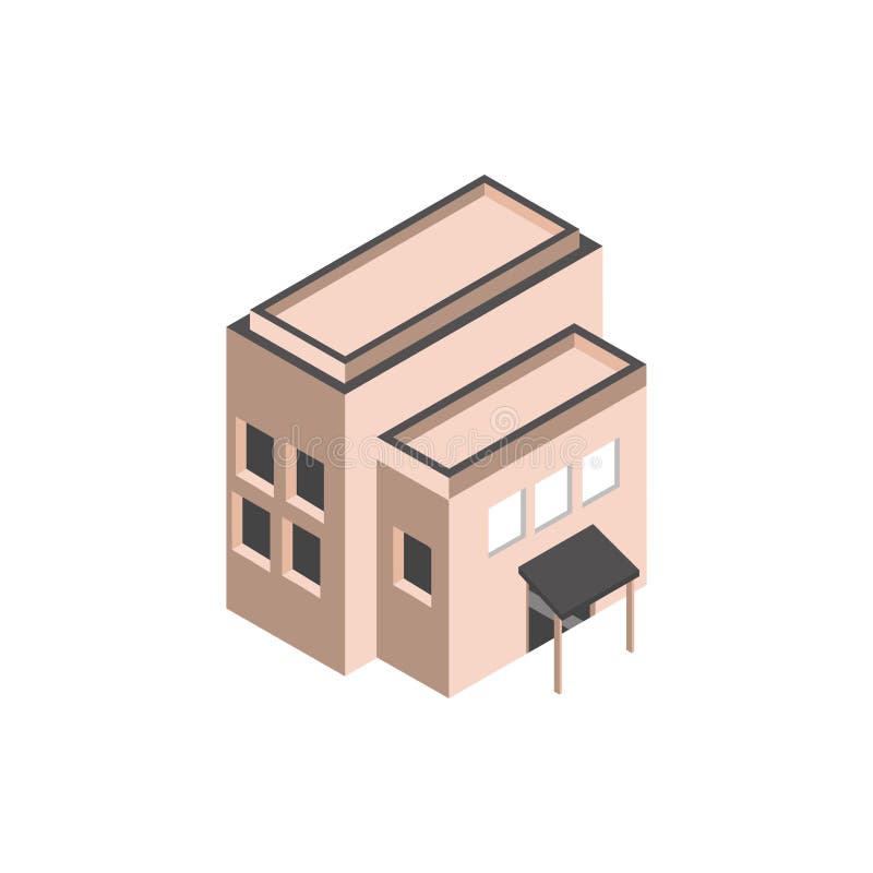 Commercial Building Structure Isometric Style Stock Vector ...