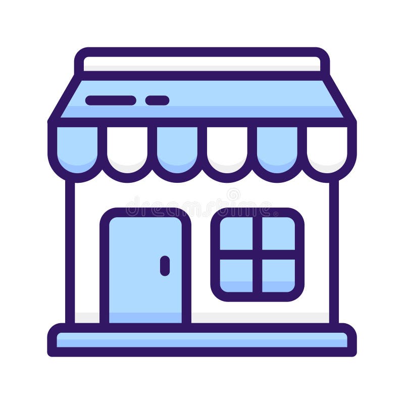 A Commercial Building, Unique Icon of Shop in Modern Style Stock Vector ...