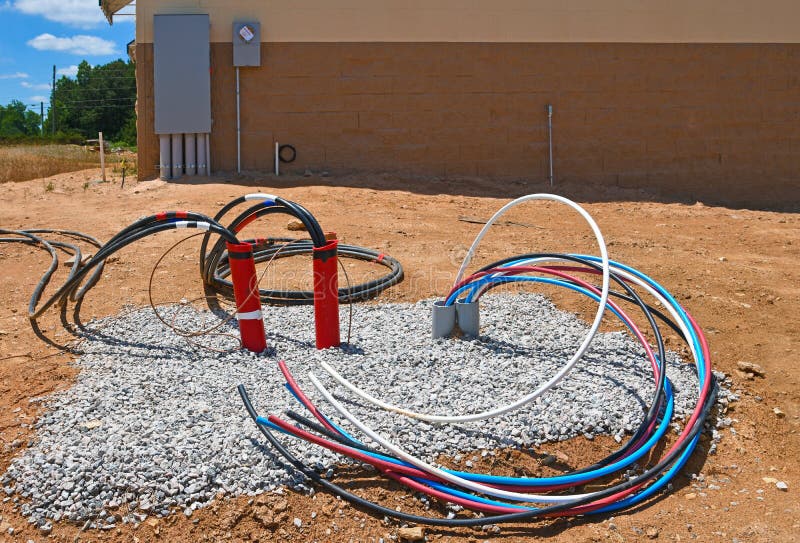 Commercial Building Wiring Being Installed Stock Image - Image of ...