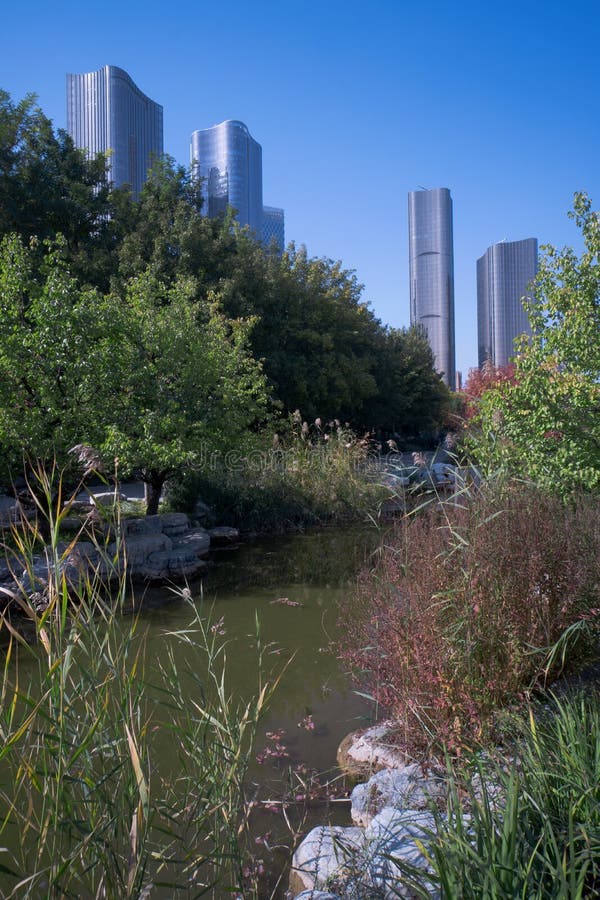Commercial Buildings in Wangjing Area, Beijing Stock Photo - Image of ...