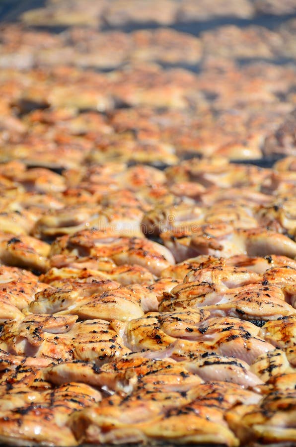 Commercial chicken BBQ stock photo. Image of juicy, food - 42376572