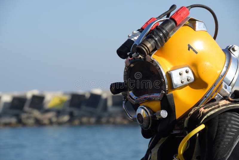 Commercial Diving Preparation Stock Photo - Image of blue, diving ...
