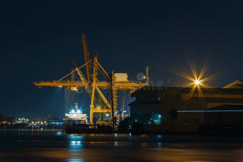 Ocean Pier And Docks At Night Picture. Image: 90615210
