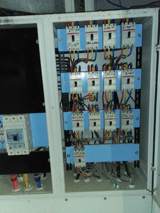 Commercial electric panel stock photo. Image of wiring - 180258800
