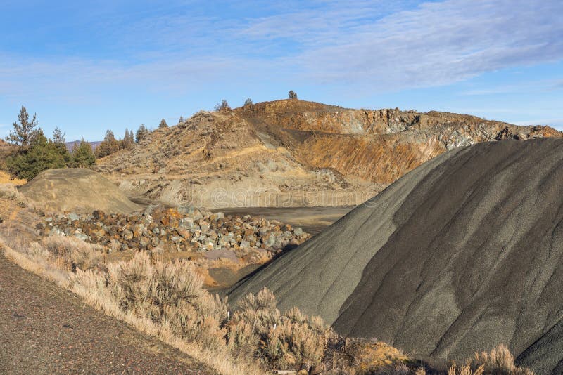 Gravel mining in Oregon stock photo. Image of commercial - 208087846