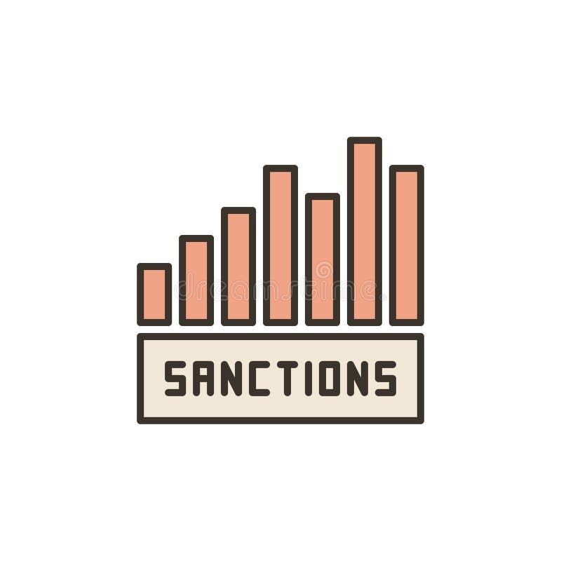 Commercial and Financial Sanctions Vector Concept Colored Icon or Sign ...