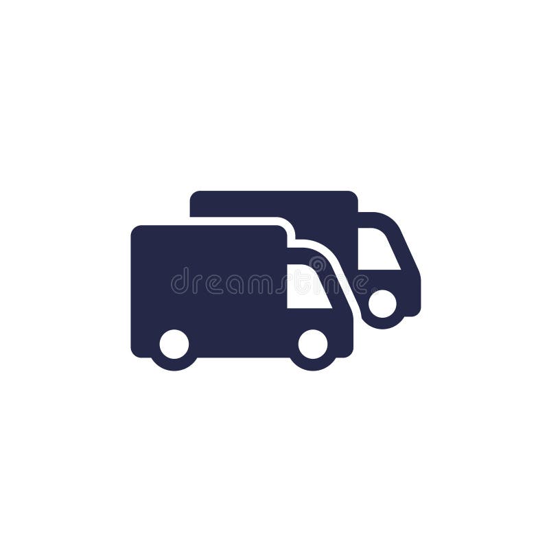 Commercial Fleet Icon with Trucks, Vans Stock Vector - Illustration of ...