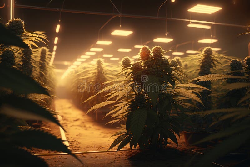 Commercial Growth of Cannabis. the Marijuana Farm Industry Stock ...