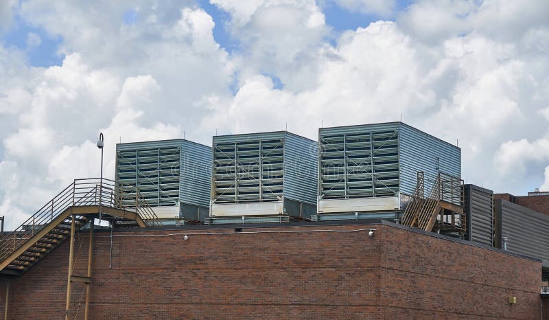 Commercial Heating and Cooling Units Stock Image - Image of comfort ...