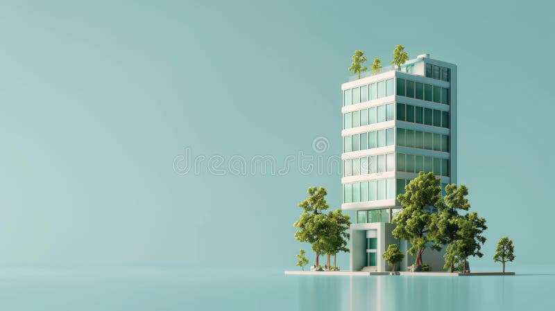 Commercial Insurance Concept with Office Building Stock Illustration ...