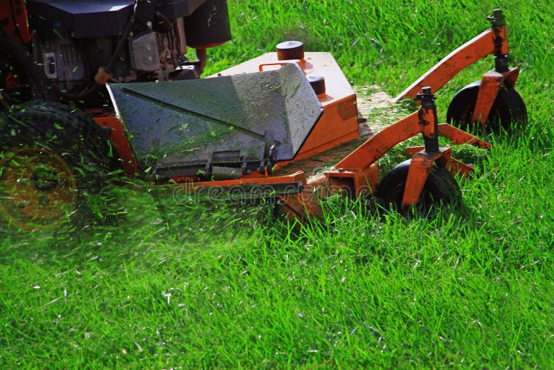 Mowing Lawn stock image. Image of sunny, lawnmower, tool - 45847525