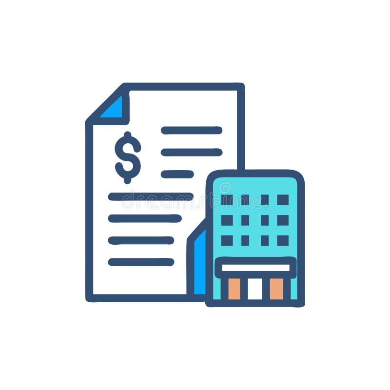 Commercial Lease Icon for Rental Contracts Stock Illustration ...