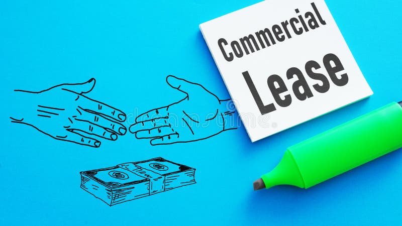 Commercial Lease is Shown Using the Text Stock Photo - Image of leasing ...