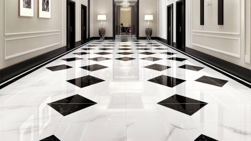 The Commercial Lobby Features a Sleek, Modern Design Complemented by a ...