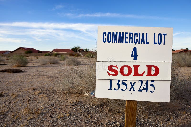 Commercial Lot Sign stock photo. Image of industrial - 16695524
