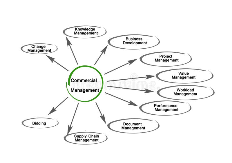 Commercial Management stock illustration. Illustration of development ...