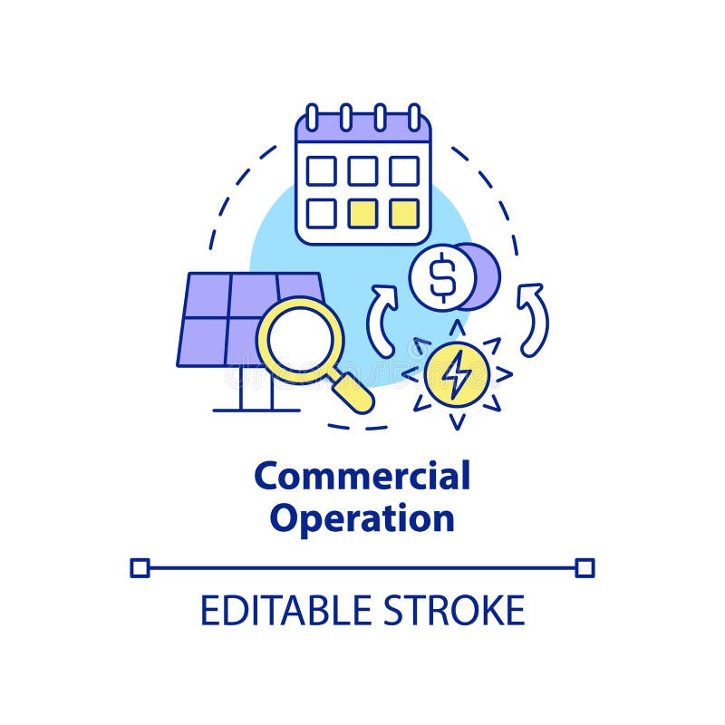 Commercial Operation Concept Icon Stock Vector - Illustration of ...