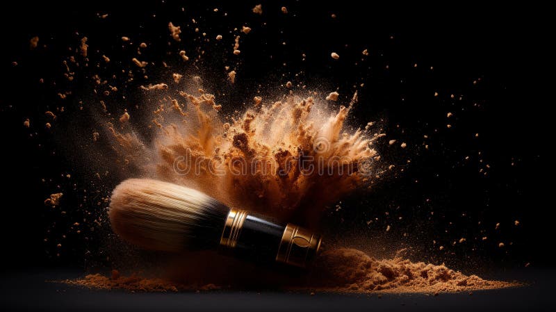 Commercial Photography Powerful Explosion of Golden. Stock Illustration ...