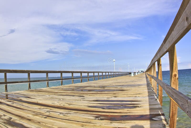 Commercial Pier in Fort Lauderdale, FL Stock Photo - Image of cloudy ...