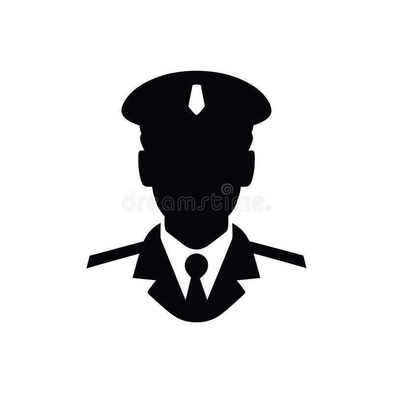 Commercial Pilot Icon stock vector. Illustration of aircraft - 296706758