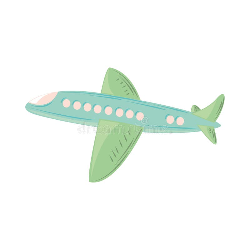 Commercial plane cartoon stock vector. Illustration of commercial ...