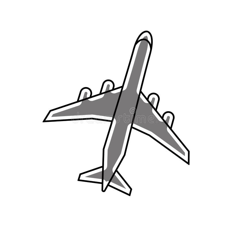 Commercial plane icon stock vector. Illustration of transportation ...